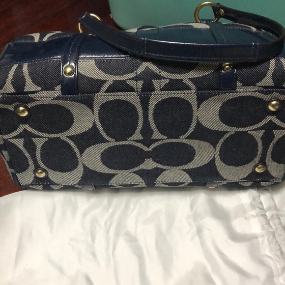 Coach | Bags | Coach Signature Denim Purse And Wallet | Poshmark